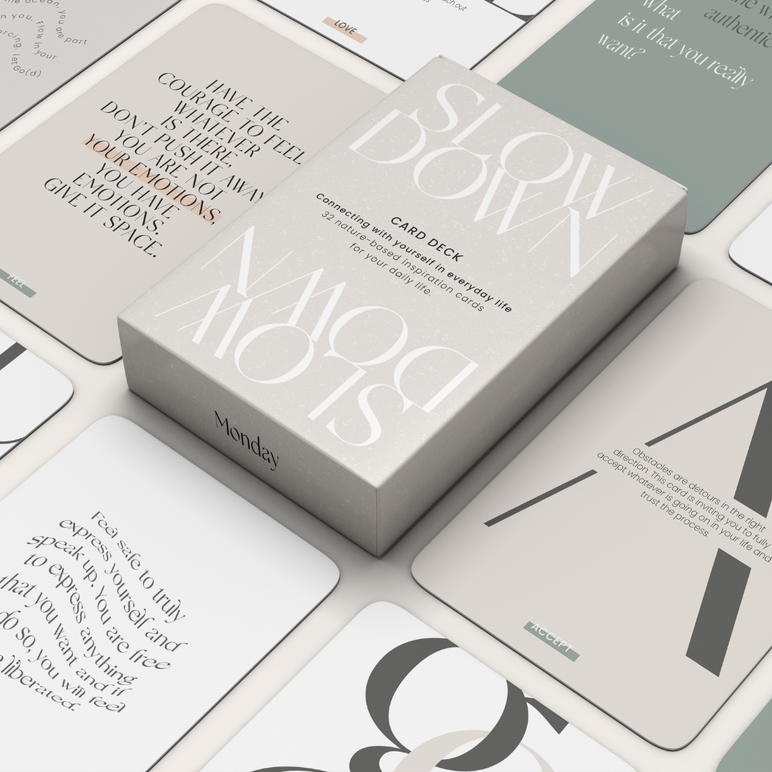 Slow Down mindfulness card deck – Bare Nordic Beauty